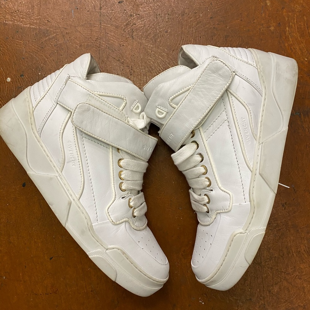 Givenchy White Leather Tyson High Top - Gem